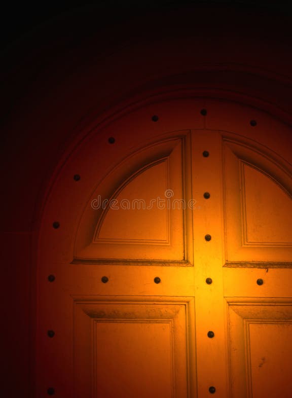 Lighted door stock image. Image of light, shine, castle - 1212749