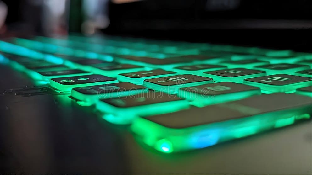 Lighted Keyboard stock image. Image of blurred, cyber - 272285083