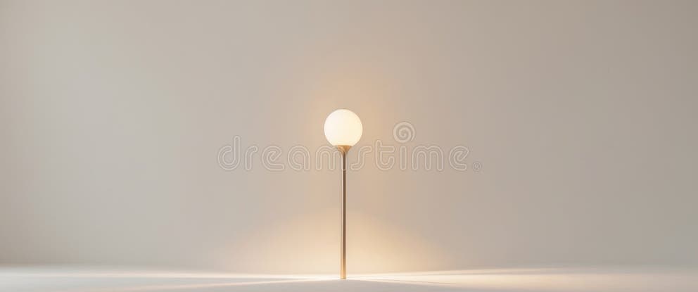 A Lighted Lamp Post is in Front of a House. Stock Photo - Image of ...