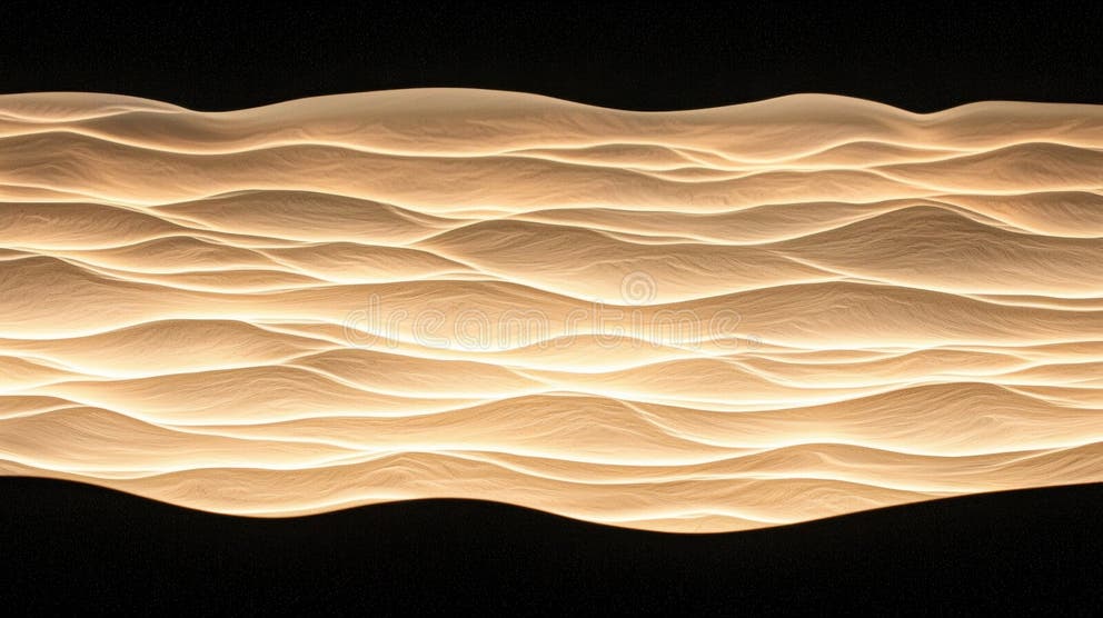 A Lighted Lamp with a Wave-like Pattern Stock Photo - Image of wave ...
