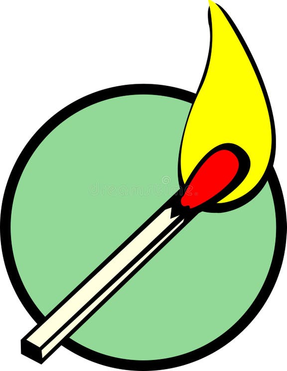 Lighted Match Vector Illustration Stock Vector - Illustration of match ...