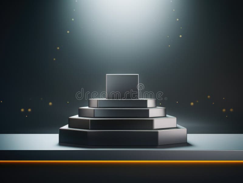 Lighted Podium with Spotlight Stock Image - Image of podium, lighting ...