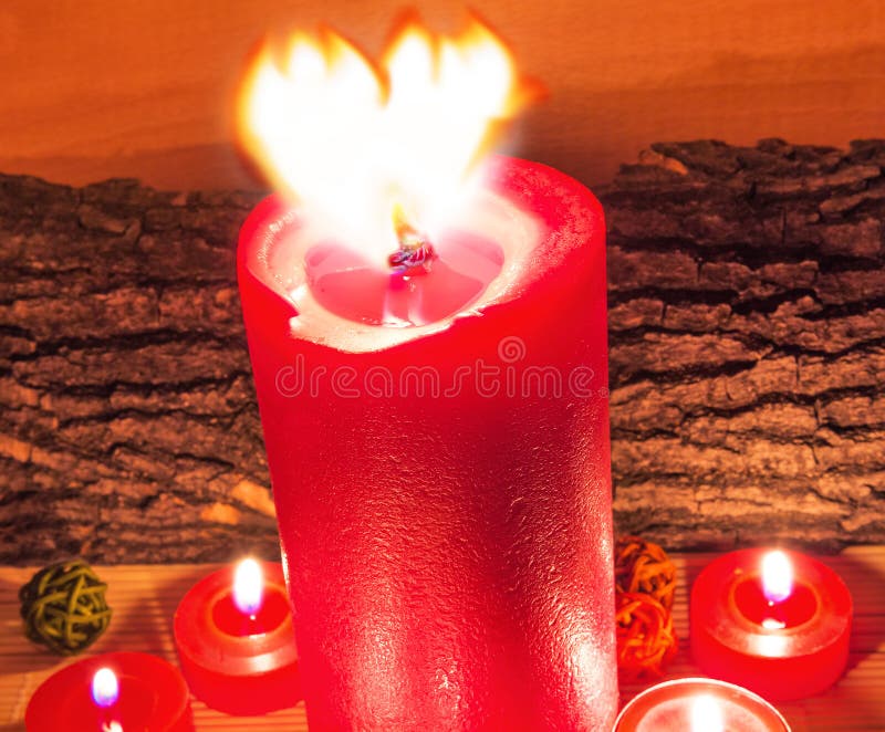 Lighted red candles stock image. Image of eternity, date - 29004155