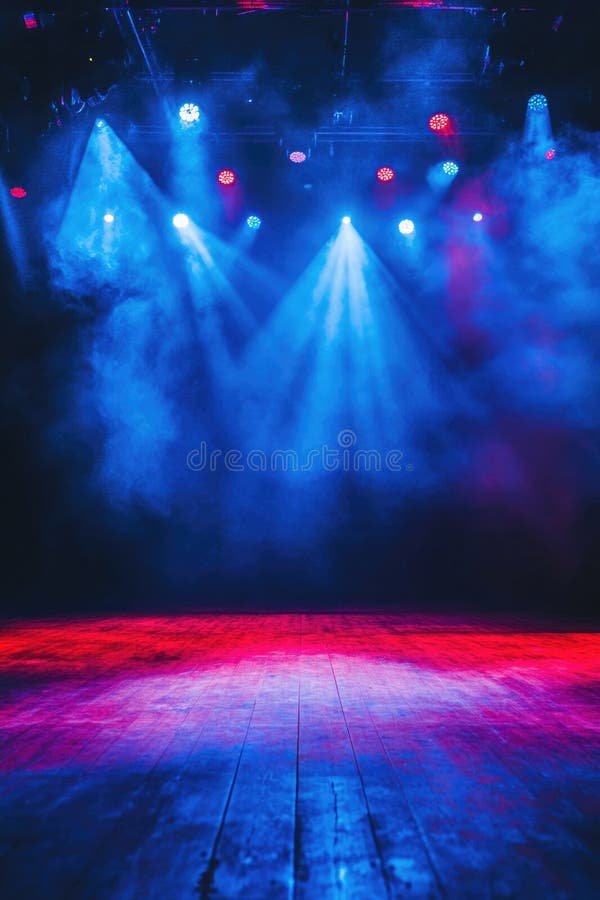 Lighted Stage with Smoke stock photo. Image of stage - 374630710