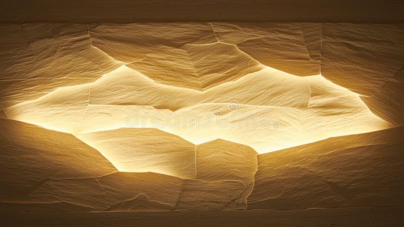 A Lighted Stone Wall stock photo. Image of corner, jagged - 390128572