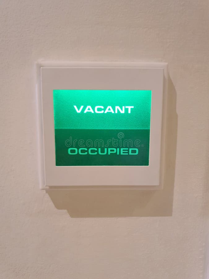 Lighted Vacant or Occupied Indicator Stock Photo - Image of green, busy ...
