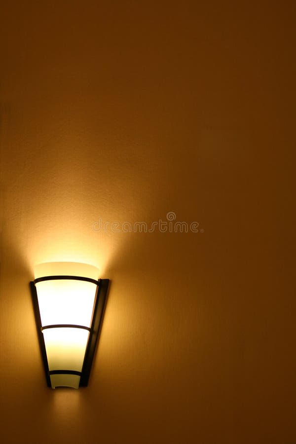 Lighted Wall lamp stock photo. Image of wall, electricity - 2273552
