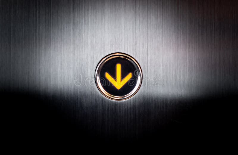 Lighten Up Going Down Button for Elevetor Stock Image - Image of ...