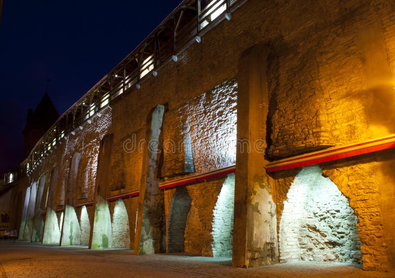 Lightened wall stock photo. Image of night, middle, lamp - 21581878