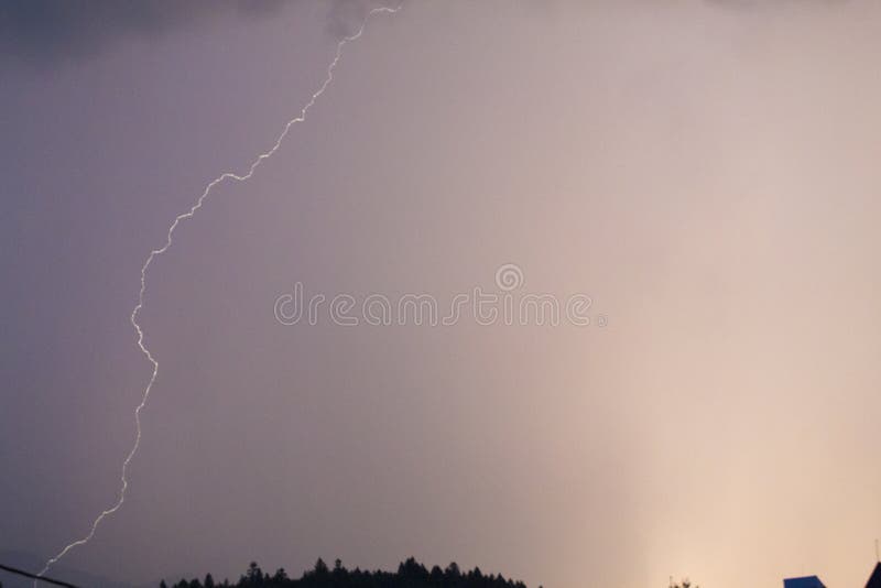 Lightning in the Middle of the Storm Stock Photo - Image of skies ...