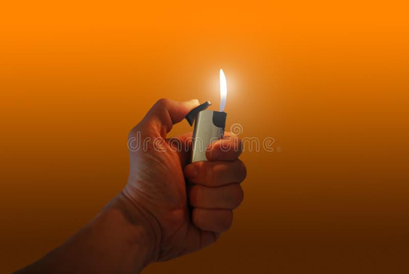 Lighter stock image. Image of hands, flame, open, gadget - 4248647