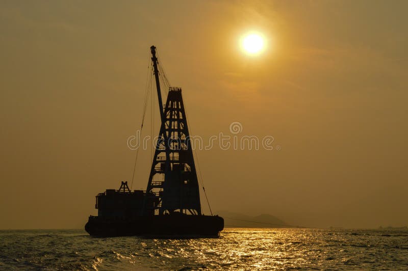 Lighter Boat stock image. Image of cargo, ship, victoria - 44070361
