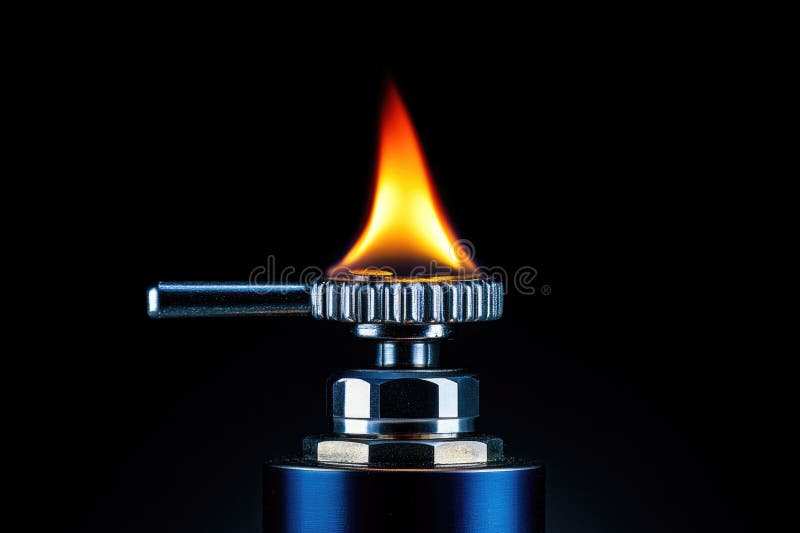 A Lighter with a Burning Flame on Top Stock Photo - Image of campfire ...