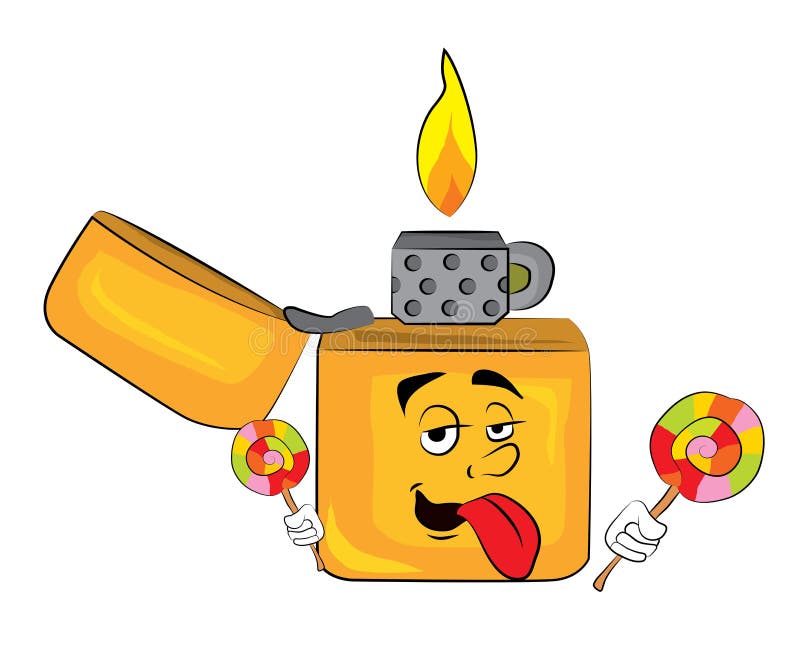 Lighter cartoon stock illustration. Illustration of object - 48180493