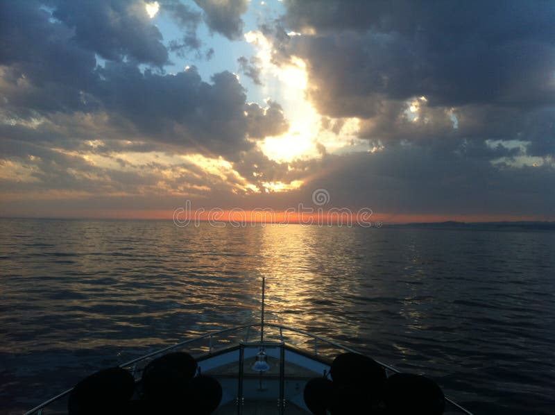 Lighter Dramatic Sea and Sky Stock Image - Image of light, dramatic ...