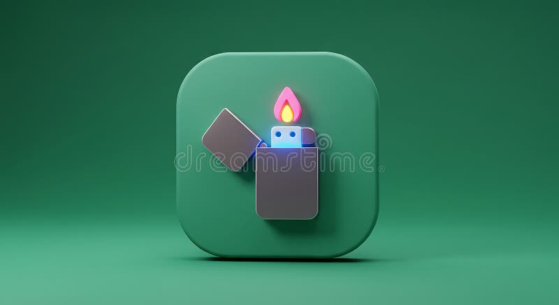 AI-Generated Lighter Icon stock image. Image of green - 381392271