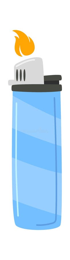 Lighter Flat Icon Flame on Steel Incendiary Device Stock Vector ...