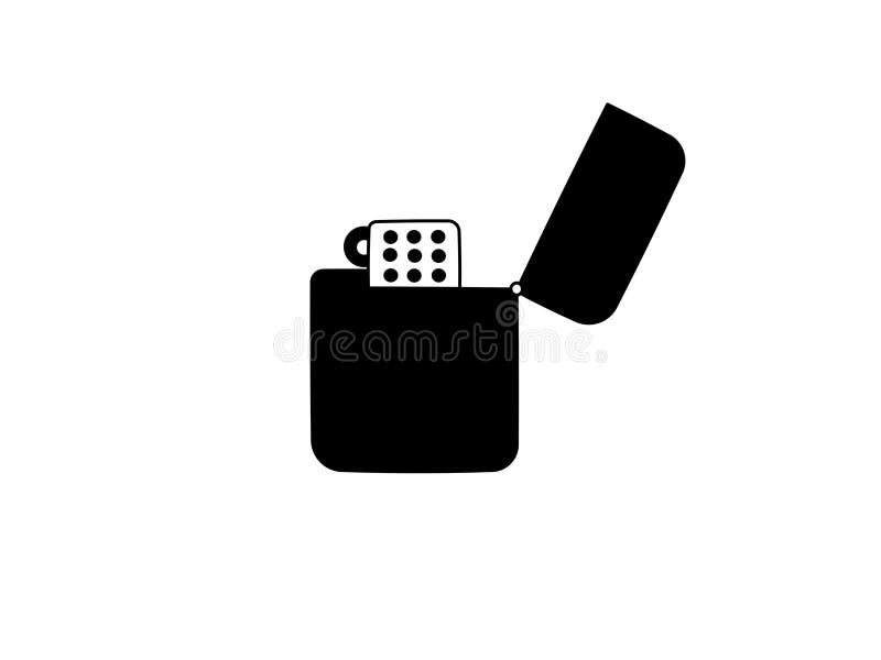 Lighter Icon with Black and White Theme Stock Illustration ...