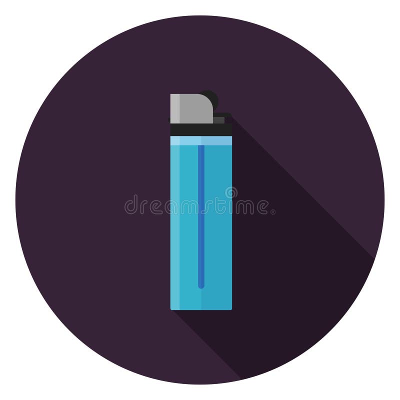 Lighter Icon in Flat Design. Stock Illustration - Illustration of ...