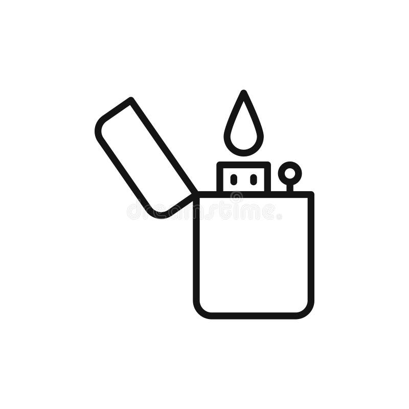 Lighter Icon Symbol on White Background Stock Vector - Illustration of ...