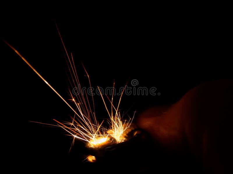 The Lighter Produces a Spark, Creating Fire. Symbol of Danger ...