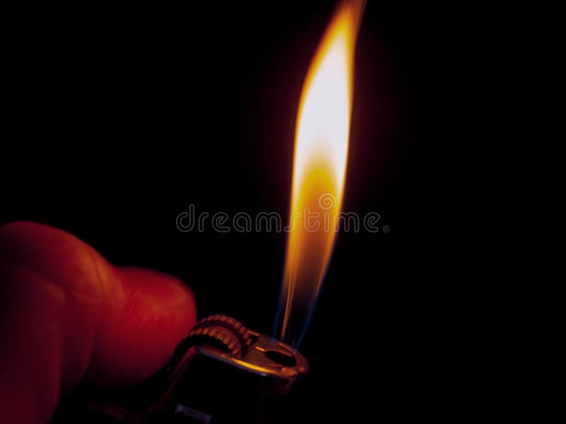 The Lighter Produces a Spark, Creating Fire. Symbol of Danger ...
