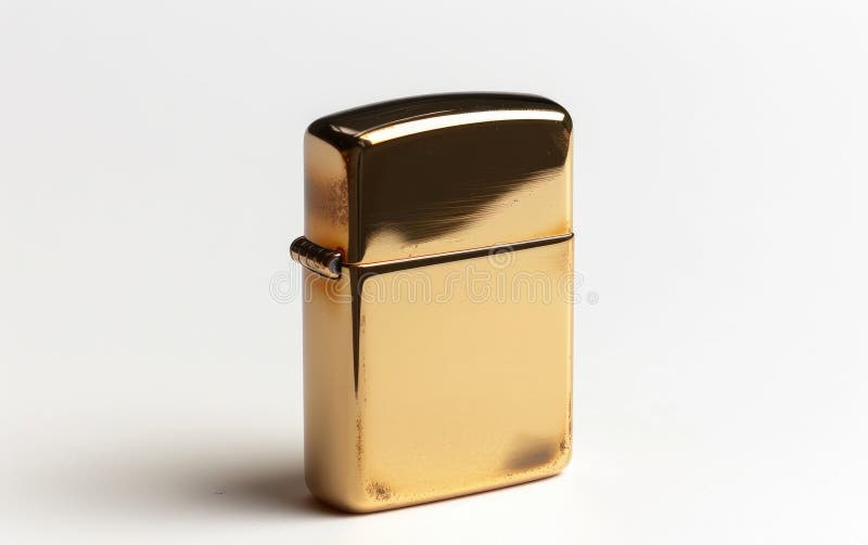 Lighter with Shiny Exterior, on White Background, Generative Ai Stock ...