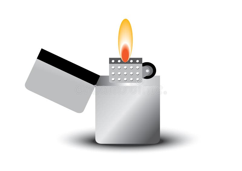 Lighter stock vector. Illustration of metal, fire, silver - 49584329