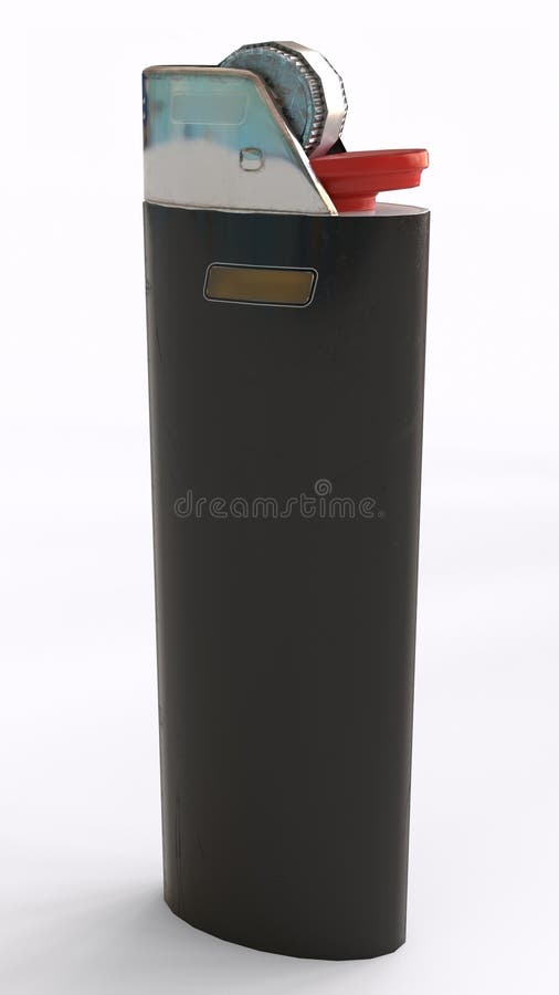 Lighter with White Background Stock Illustration - Illustration of ...