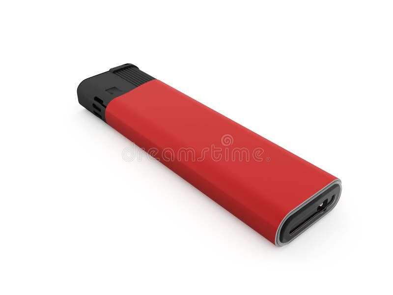 Lighter on White Background Stock Illustration - Illustration of ...