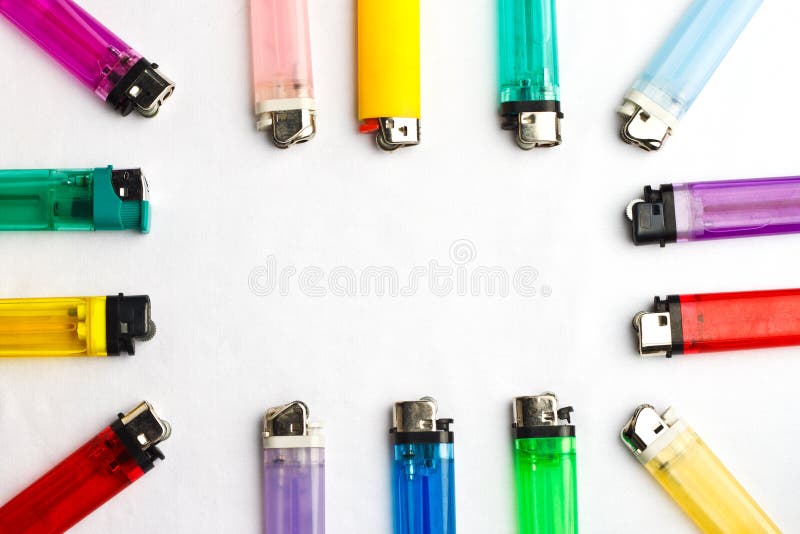 Gas lighters stock image. Image of pocket, colors, disposable - 118380839