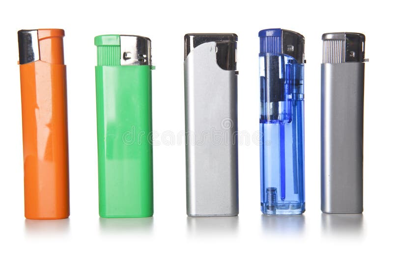 Lighters of Different Colorsl Stock Photo - Image of ignite, gasoline ...