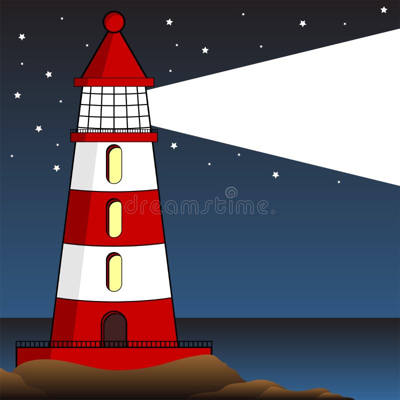 Lighthouse stock vector. Illustration of bright, light - 3946156