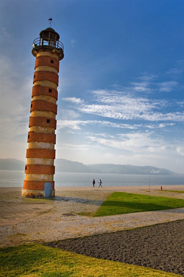 Lighthouse stock image. Image of casco, ship, cloud, house - 6383649