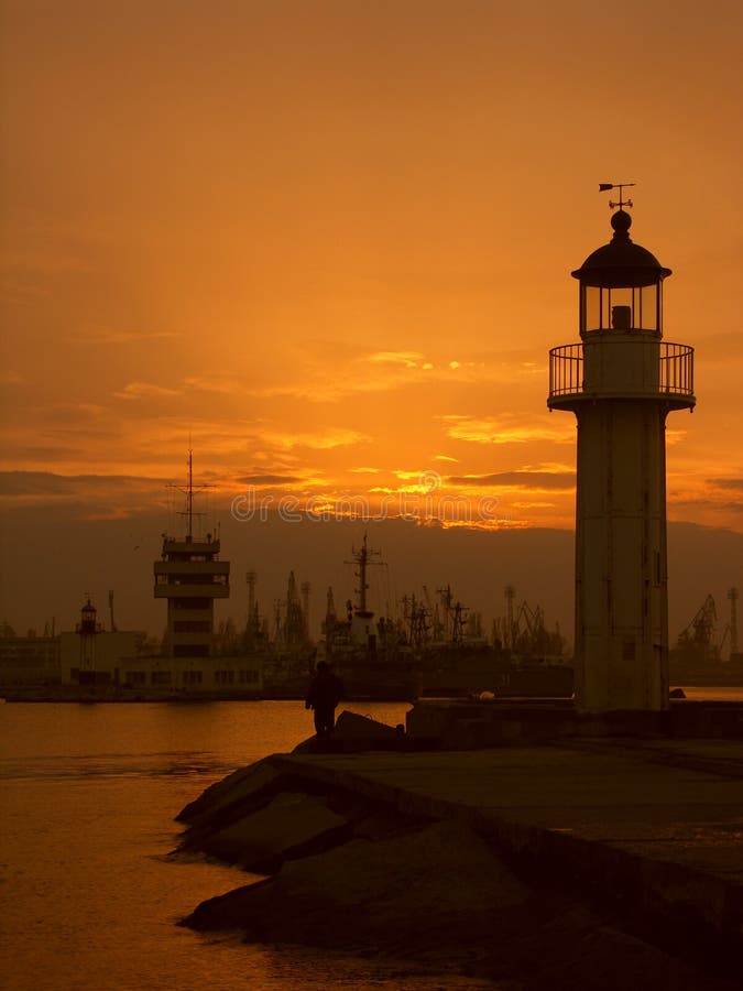 The Lighthouse stock photo. Image of landscape, cone, port - 675608