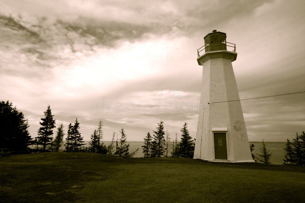 Lighthouse stock photo. Image of sepia, navigation, scotia - 699384