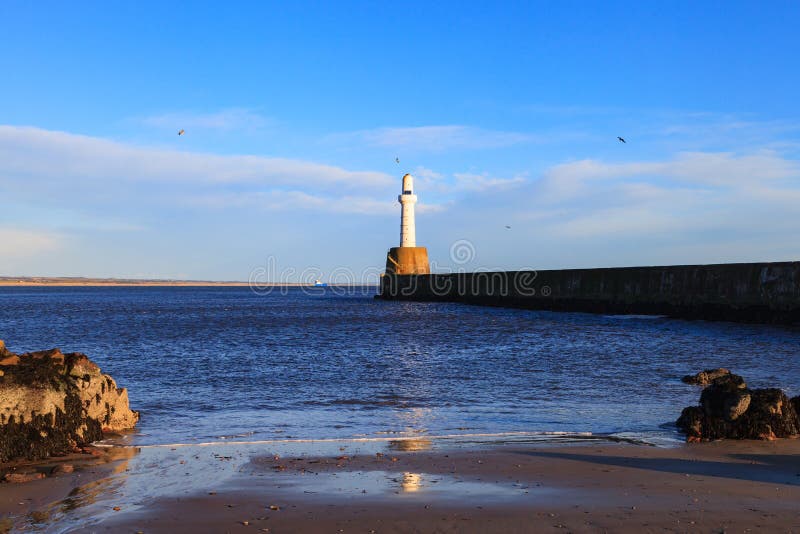 Lighthouse in Aberdeen, Scotland Stock Photo - Image of aberdeen ...