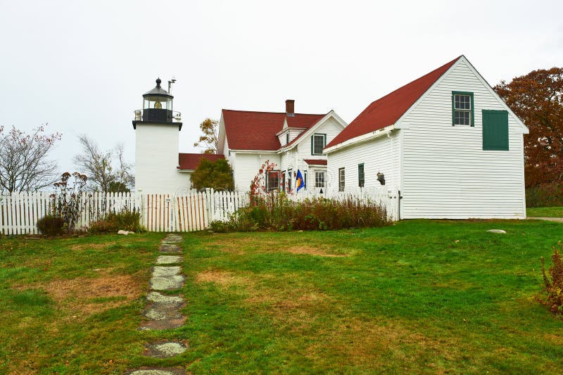 Lighthouse at Acadia National Park, Maine Stock Photo - Image of ...