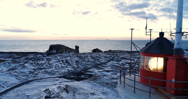 Lighthouse in aerial view stock photo. Image of landmark - 108955028