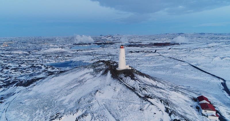 Lighthouse in aerial view stock image. Image of landmark - 108955051