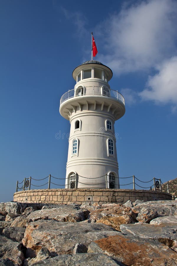Lighthouse in Alanya, Turkey Stock Image - Image of clear, hill: 44516505