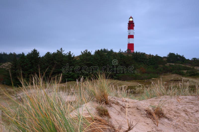 Lighthouse, Amrum, Germany stock photo. Image of famous - 200674756