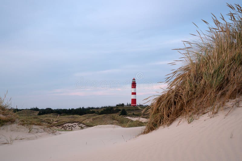 Lighthouse, Amrum, Germany stock image. Image of twilight - 208987959