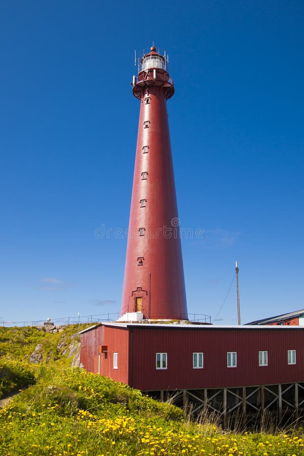 Lighthouse of Andenes stock image. Image of fishing, norway - 74048107