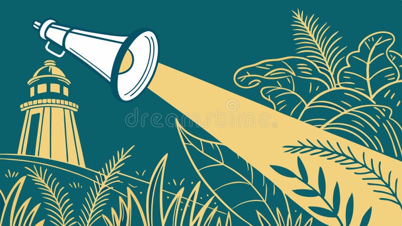 Lighthouse As Megaphone, Communication Signal, Vector Design Generative ...