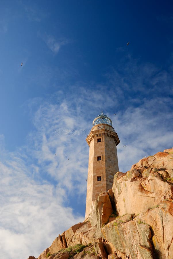 Lighthouse on Atlantic Ocean Stock Image - Image of lighthouse, scenic ...