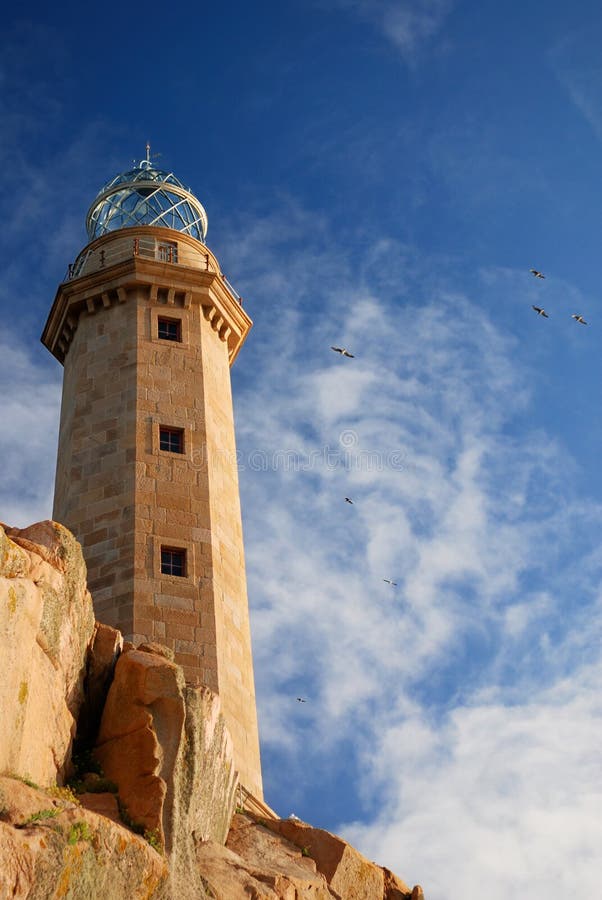 Lighthouse on Atlantic Ocean Stock Photo - Image of destinations, haven ...