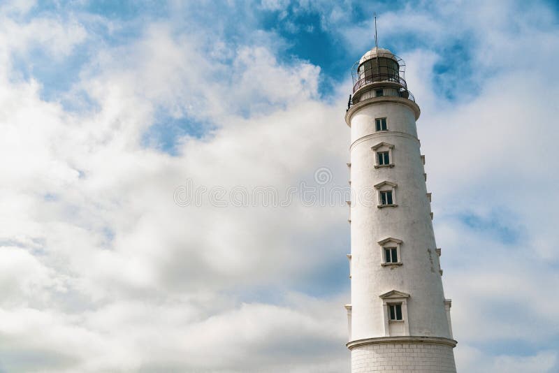 Lighthouse on a Background of Blue Sky Stock Image - Image of ...