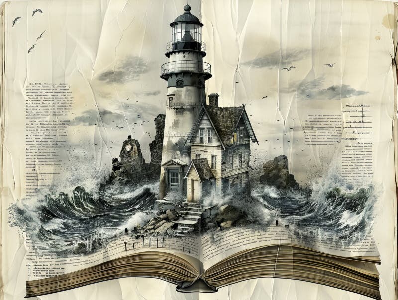 Lighthouse Background Graphic Stock Illustration - Illustration of ...
