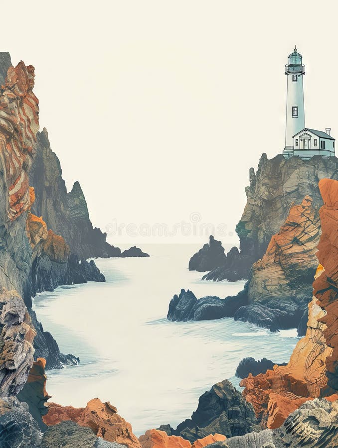 Lighthouse Background Graphic Stock Illustration - Illustration of ...